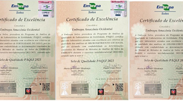 Laboratório de Solos e Plantas da Embrapa mantém Certificado de ...